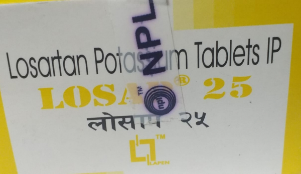 Losap 25mg Tablet 15s Schedule H 15 Tablet s In A Strip LOSARTAN 
